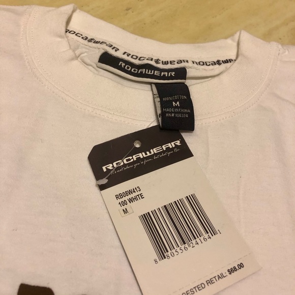 Rocawear | Shirts | New Rocawear Logo Printed Tshirt In White Size M ...